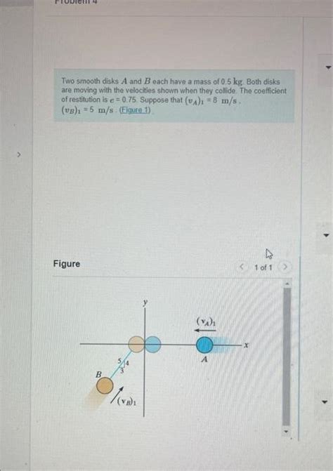 Solved Two Smooth Disks A And B Each Have A Mass Of 05 Kg
