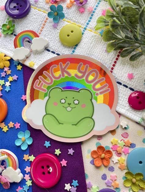 Lucy Fuck You Rainbow Sticker Libeartys Ko Fi Shop Ko Fi ️ Where