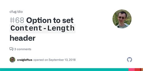 option to set `content length` header · issue 68 · cfug dio · github