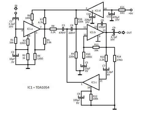 Audio Compressor Circuit With TDA1054