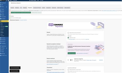 Test Mode Cannot Be Enabled On Payment Settings In The Staging