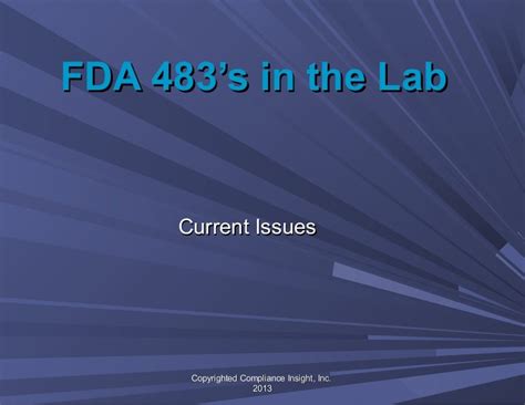 Fda 483 Observations In The Lab