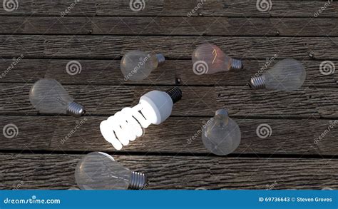 Lightbulbs Representing Ideas Stock Image Image Of Development Innovation 69736643