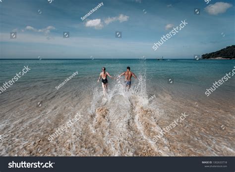 Sexy Couple Water Sea Waves Beautiful Stock Photo Shutterstock