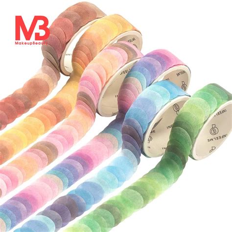 6 Rolo Morandi Pontos Washi Adesivos De Fita Ponto Em Círculo Rótulos