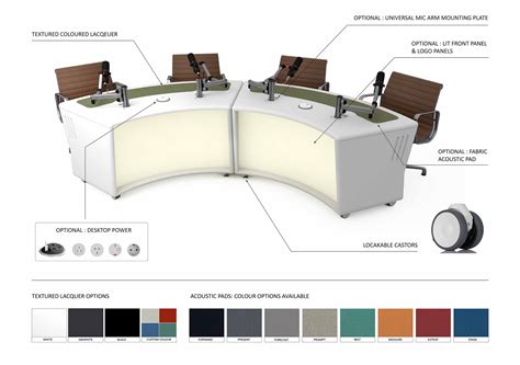 Prohost Aka Design Flexible Podcast Desk For On Camera Recording