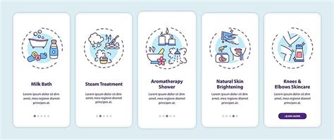 Mobile Onboarding For Healthy Body With Linear Illustrations And Color Concept Vector Digital
