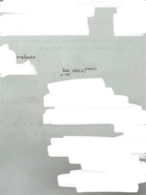 Solved Evaluate Limx→0sinxtanx