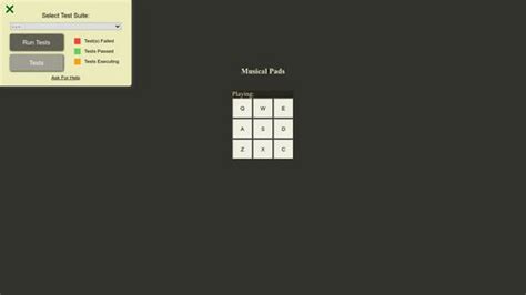 Drum Machine Fully Functional But Not Passing Tests Javascript The