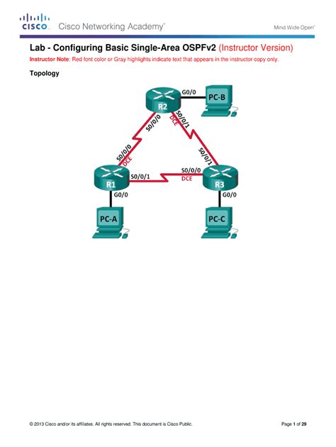 Fillable Online Configuring Basic Single Area Ospfv Fax Email Print PdfFiller