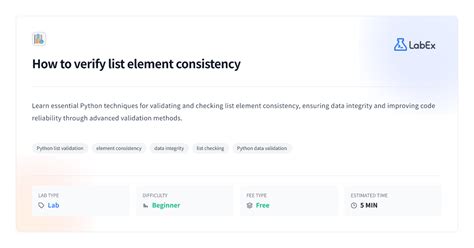 How To Verify List Element Consistency Labex