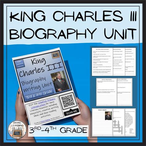 King Charles Iii Biography Project And Writing Unit 3rd Grade And 4th Grade