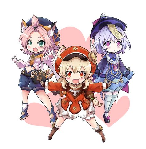 Klee Qiqi Dodoco And Diona Genshin Impact Drawn By Colonel Aki Danbooru
