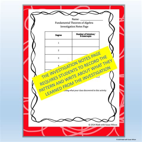 Fundamental Theorem Of Algebra Collaborative Investigation Level 1 Real Roots Made By Teachers