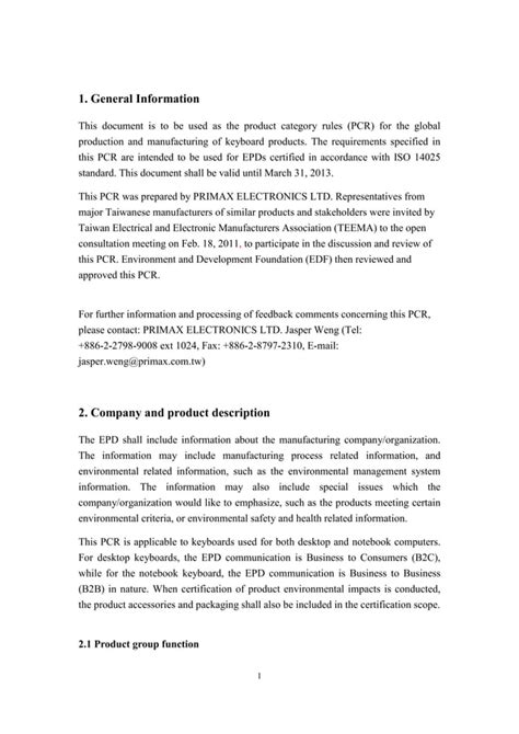 Edf Epd Pcr Electronic Keyboard PDF