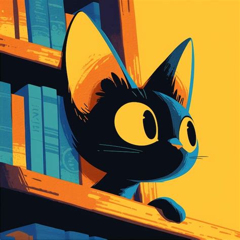 Devon Rex Climbing A Bookshelf Premium Ai Generated Vector