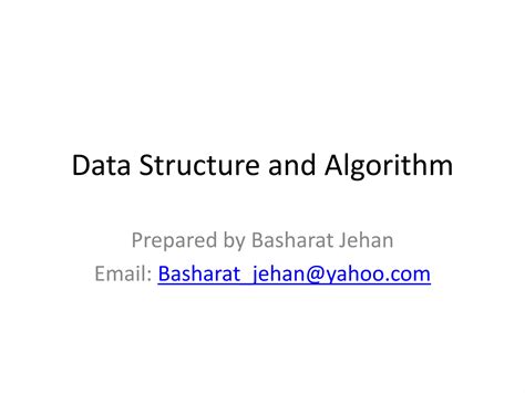 Data Structure And Algorithm All In One Pptx Programming Languages