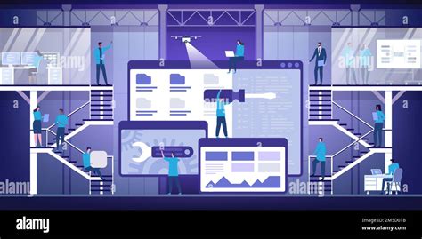 Web Development Modern Vector Illustration Flat Concept Decorated People Character For Website