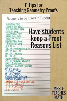 Geometry Proofs Ideas Geometry Proofs Teaching Geometry Geometry High School