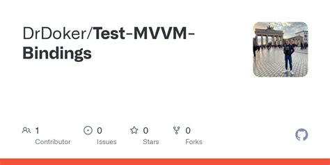 GitHub DrDoker Test MVVM Bindings