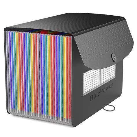 26 Pockets Accordian File Folder Organizer Expanding Filing Box A4