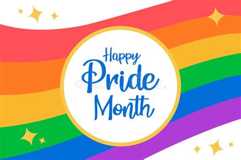 Lgbt Rainbow Pride With Happy Pride Month Rainbow Pride Flag Colors Banner Illustration With