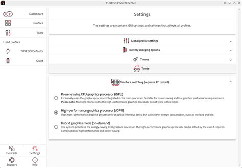 tuxedo control center tcc our in house developed system tuning app for your tuxedo laptop