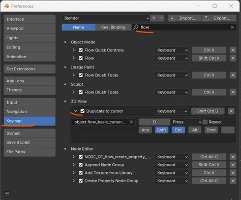 Keyboard Shortcuts List Flow4 Official Documentation