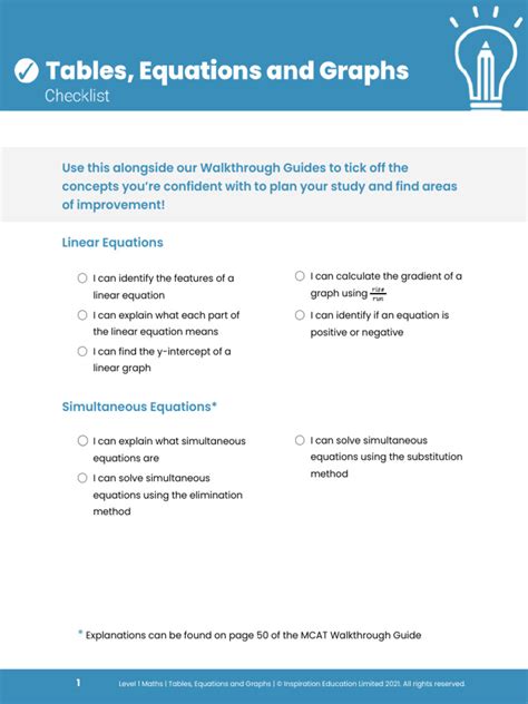 level1 maths checklist tables equations and graphs 1 pdf