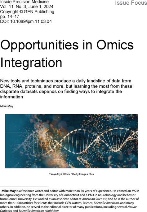Opportunities In Omics Integration New Tools And Techniques Produce A Daily Landslide Of Data
