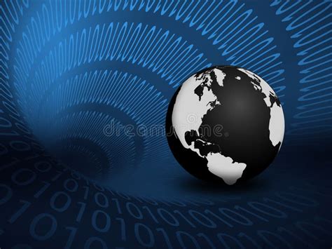 Binary Code And Globe Stock Illustration Illustration Of Digital 6002489