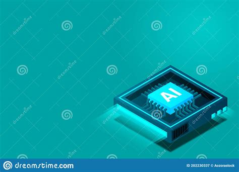 Artificial Intelligence Ai Web Banner Isometric Cloud Computing