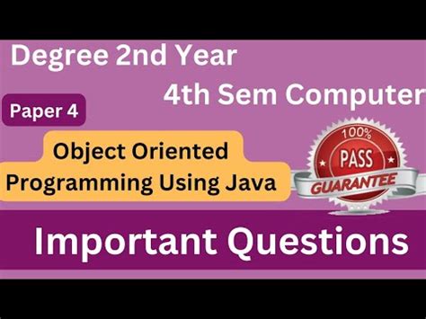 Degree 4th Sem Computer Imp Questions For All AP Universities