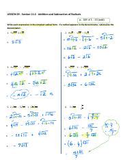 Mastering Addition And Subtraction Of Radicals Simplifying Course Hero