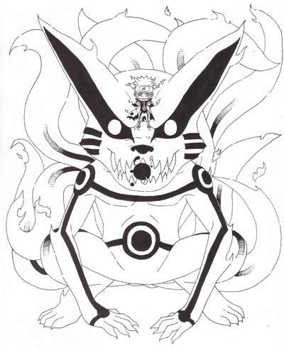 Naruto Kurama Mode Coloring Pages
