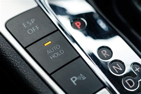 Premium Photo Auto Hold Button In A Modern Vehicle Turned On