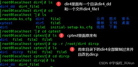 【linux命令学习3】创建目录mkdir和删除空目录rmdir，创建普通文件touch，对目录或文件进行复制cp。在使用