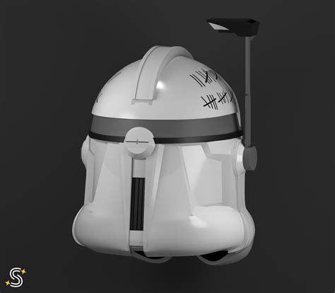 Captain Rex Helmet Realistic Stl Clone Trooper 3d Print Files Etsy