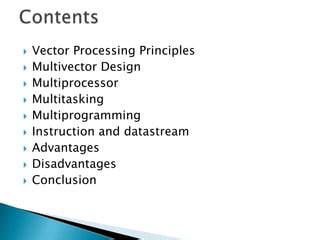 Multivector And Multiprocessor Pptx