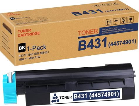 Amazon.com: B431 44574901 Toner Cartridge (Black,1 Pack) Replacement ...