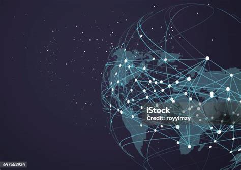 세계 지도 포인트 선 조성 국제 글로벌 글로벌 네트워크 연결을 나타내는 의미 0명에 대한 스톡 벡터 아트 및 기타 이미지 0명 곡선 과학 Istock