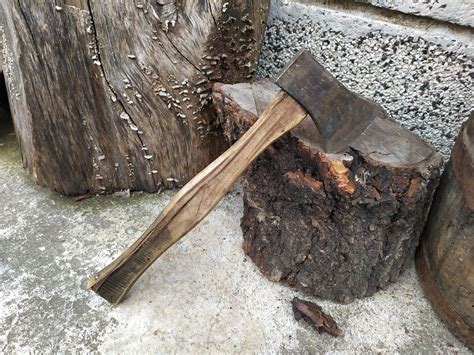 Old Ax Primitive Ax Rusty Ax Antique Ax Primitive Battle Etsy