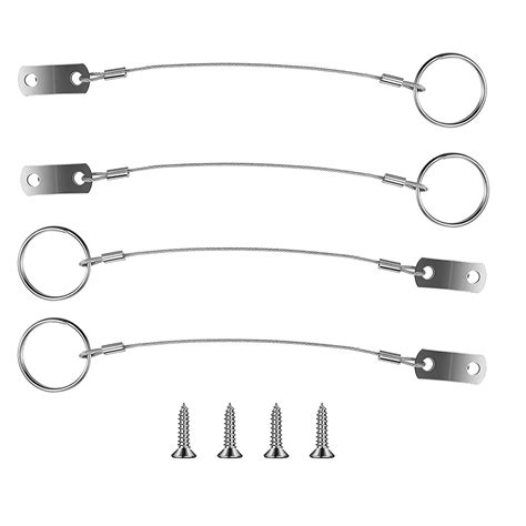 SEXAGESIMO 4pcs Stainless Steel Tether Cable Lanyard Cable Tether For Loss Prevention Walmart Com