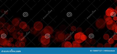 Red Bokeh Isolated On Black Background Stock Illustration