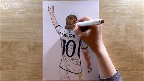 Как нарисовать известных футболистов Как нарисовать Модрича Youtube