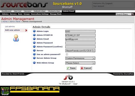 Sourcebans V10 Source Engine Modding Tools