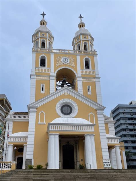 The Metropolitan Cathedral Of Florianópolis Brazil With Its Yellow
