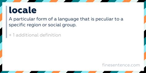 Locale Definition Meaning And Examples In English Locale Definition Meaning And Examples In English