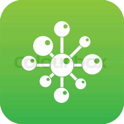 Chemical And Physical Atoms Molecules Icon Digital Green For Colourbox