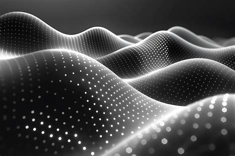 Abstract Dotted Wave Pattern Dynamic And Flowing Premium Ai Generated